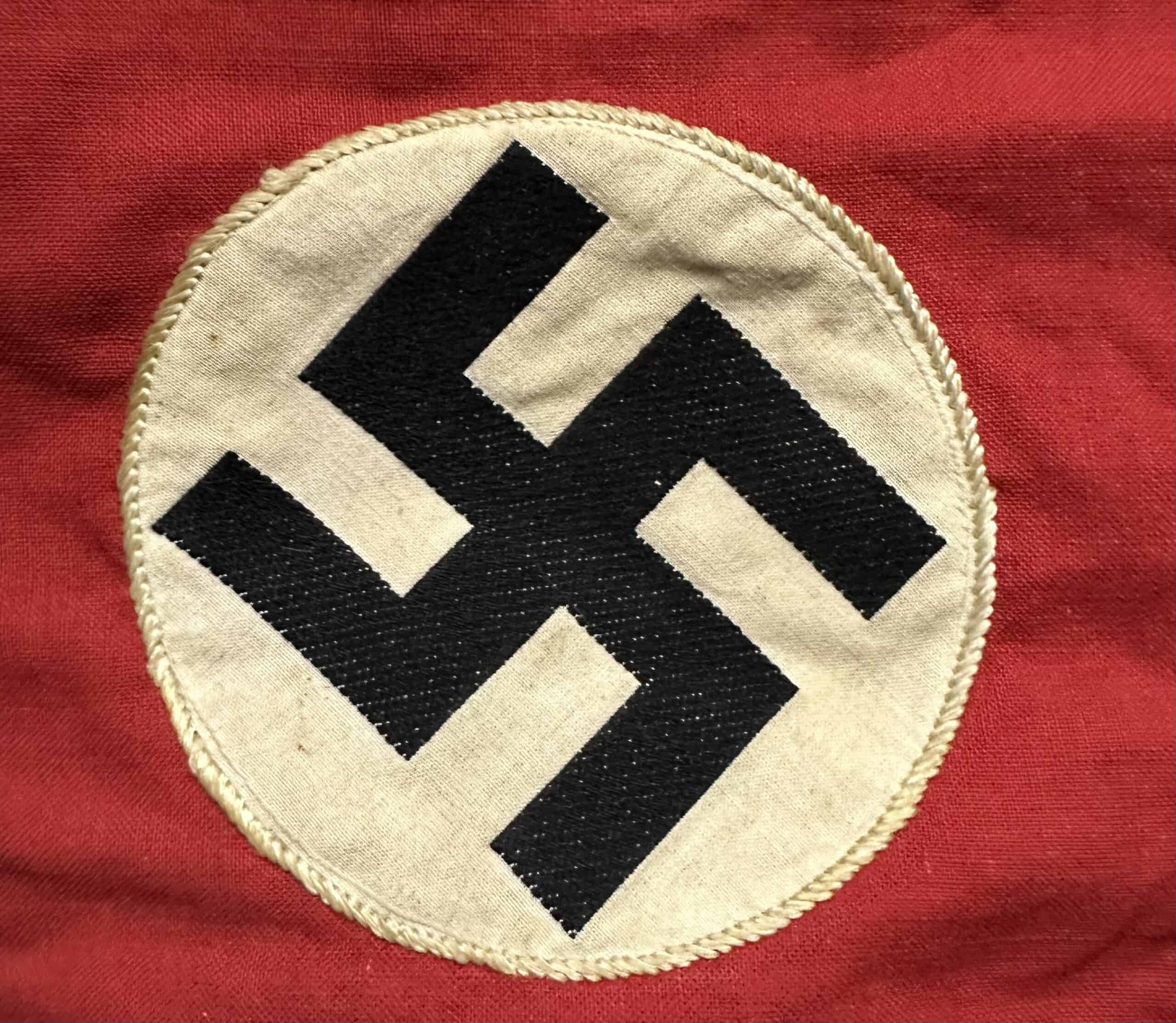 WW2 German NSDAP Pennent 23 in with Hanger & Clip - Enemy Militaria