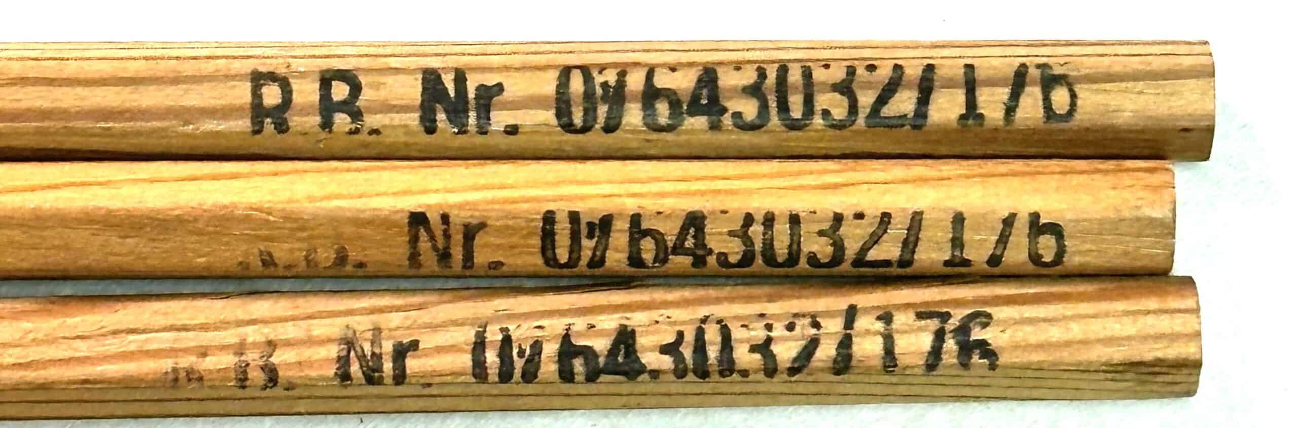 WW2 German Military Pencils RBN # Lot of 3 NOS - Enemy Militaria