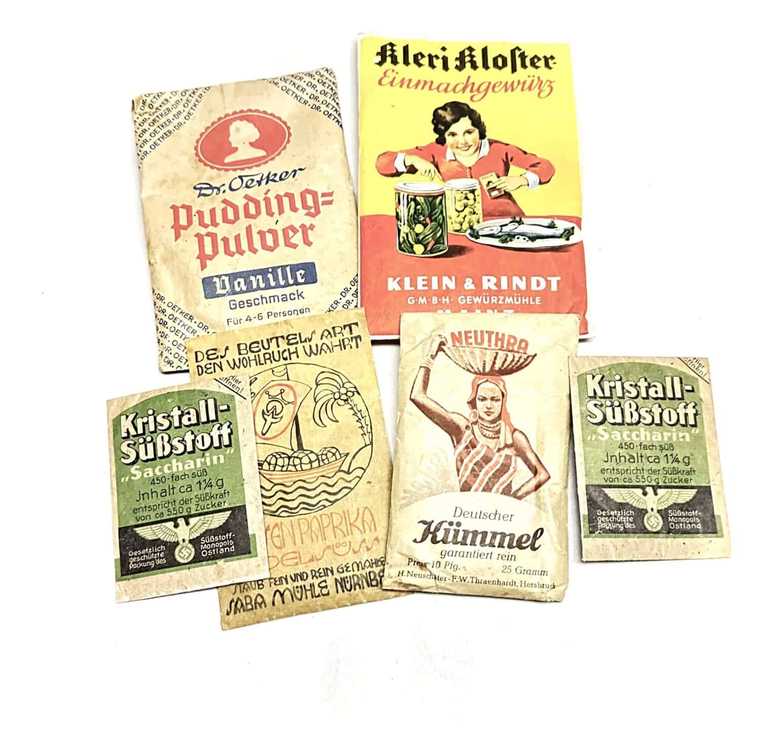 WW2 German Sealed Food Packets Lot - Enemy Militaria