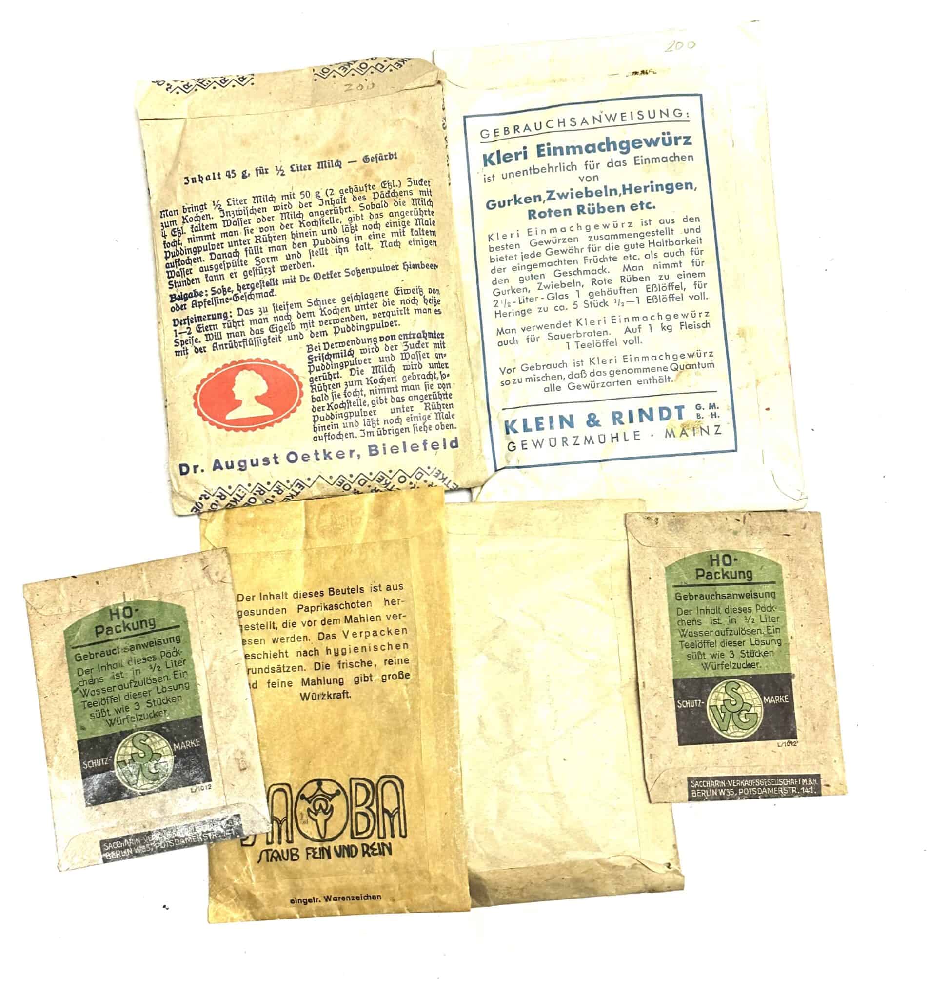 WW2 German Sealed Food Packets Lot - Enemy Militaria