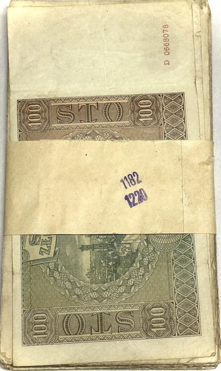 WW2 German Occupied Warsaw Poland 1940 & 1941 Paper Money 50 ea. Bank ...