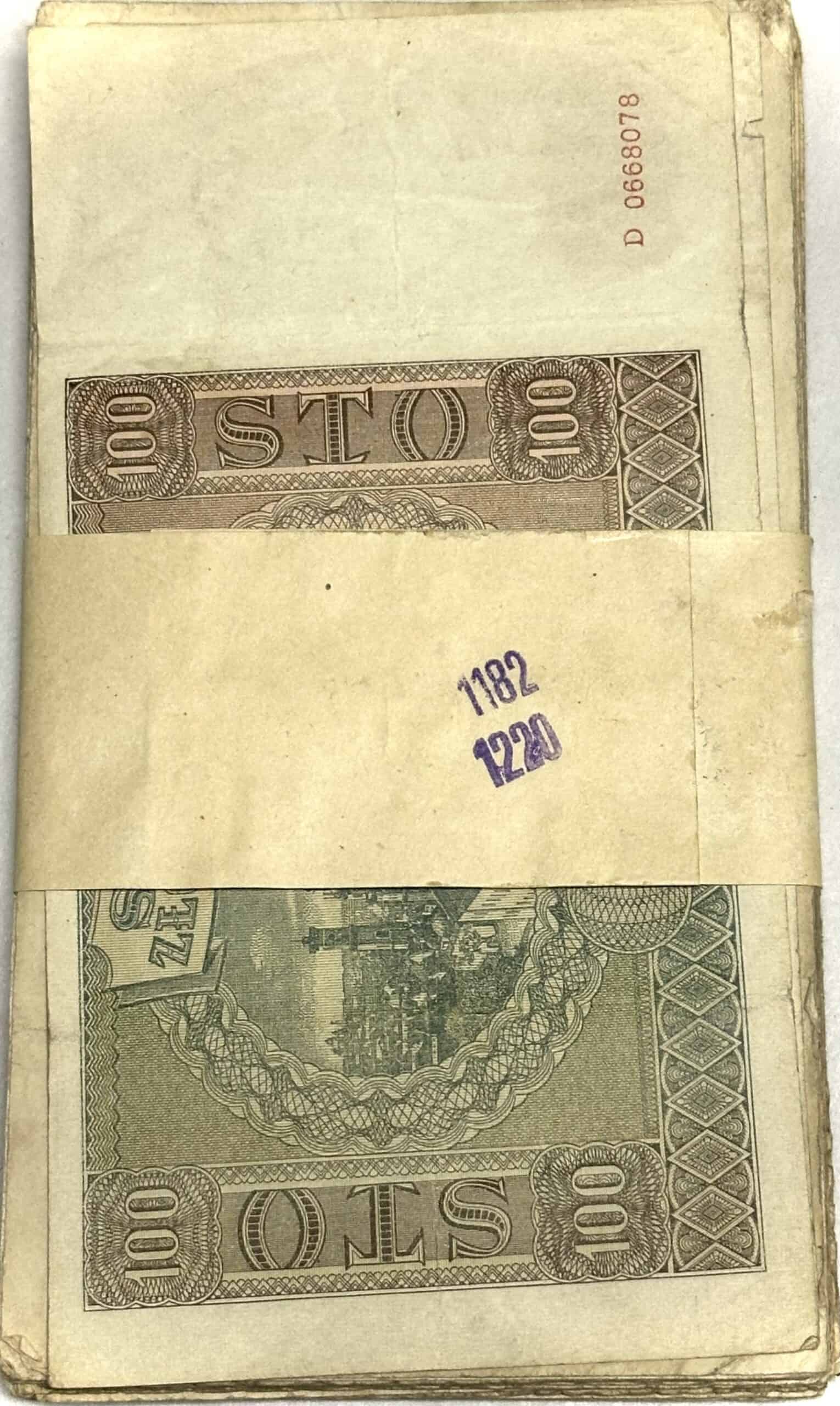 WW2 German Occupied Warsaw Poland 1940 & 1941 Paper Money 50 ea. Bank ...