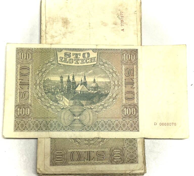 WW2 German Occupied Warsaw Poland 1940 & 1941 Paper Money 50 ea. Bank ...