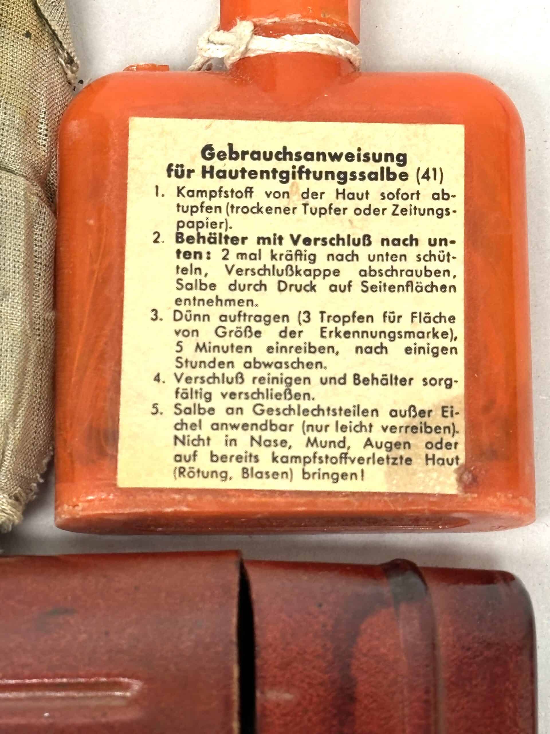 WW2 German Decontamination Kit Complete 1943 with Field Bandage - Enemy ...