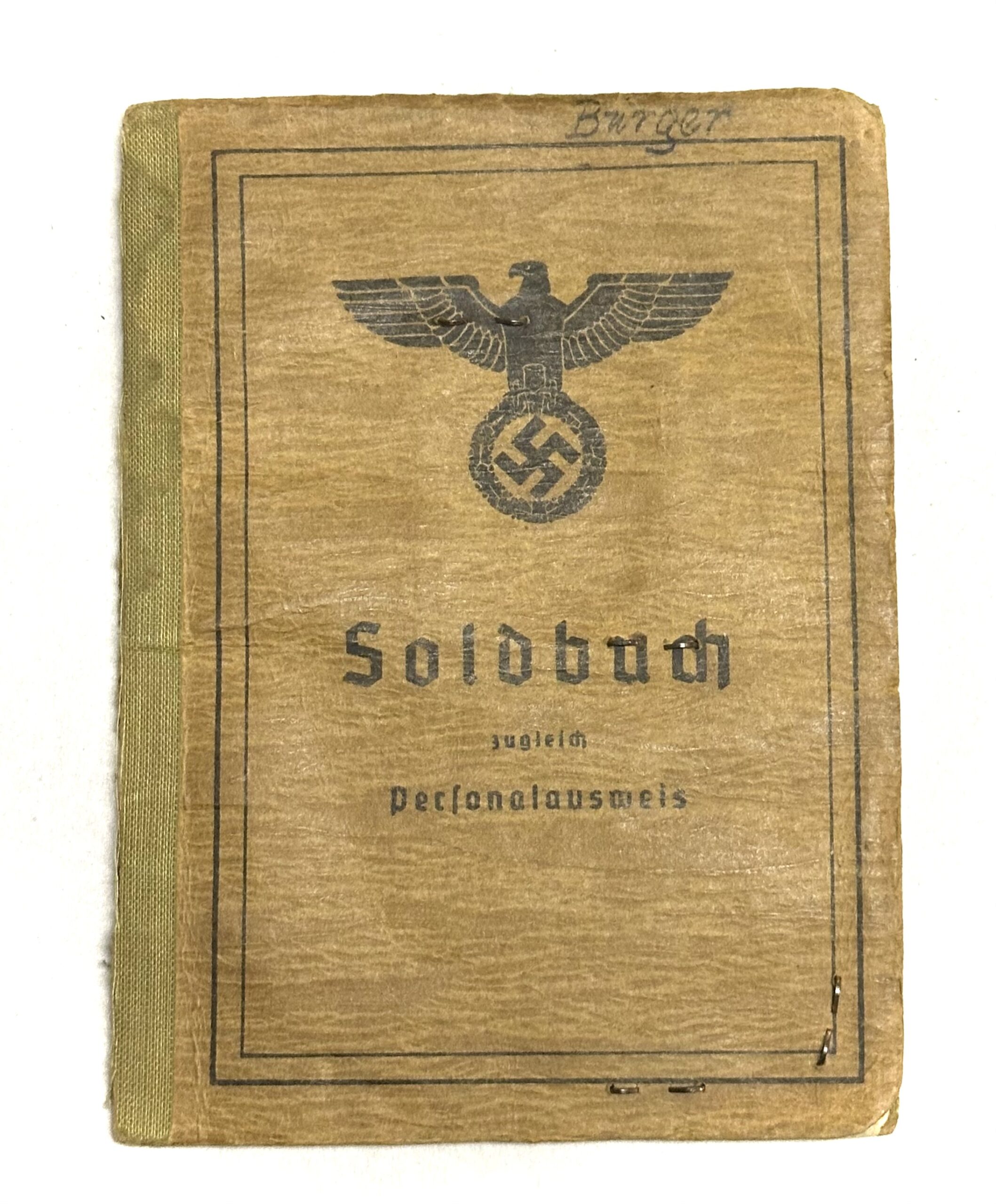 WW2 German Pioneer Soldbuch April 1944 to 18 Year Old - Enemy Militaria