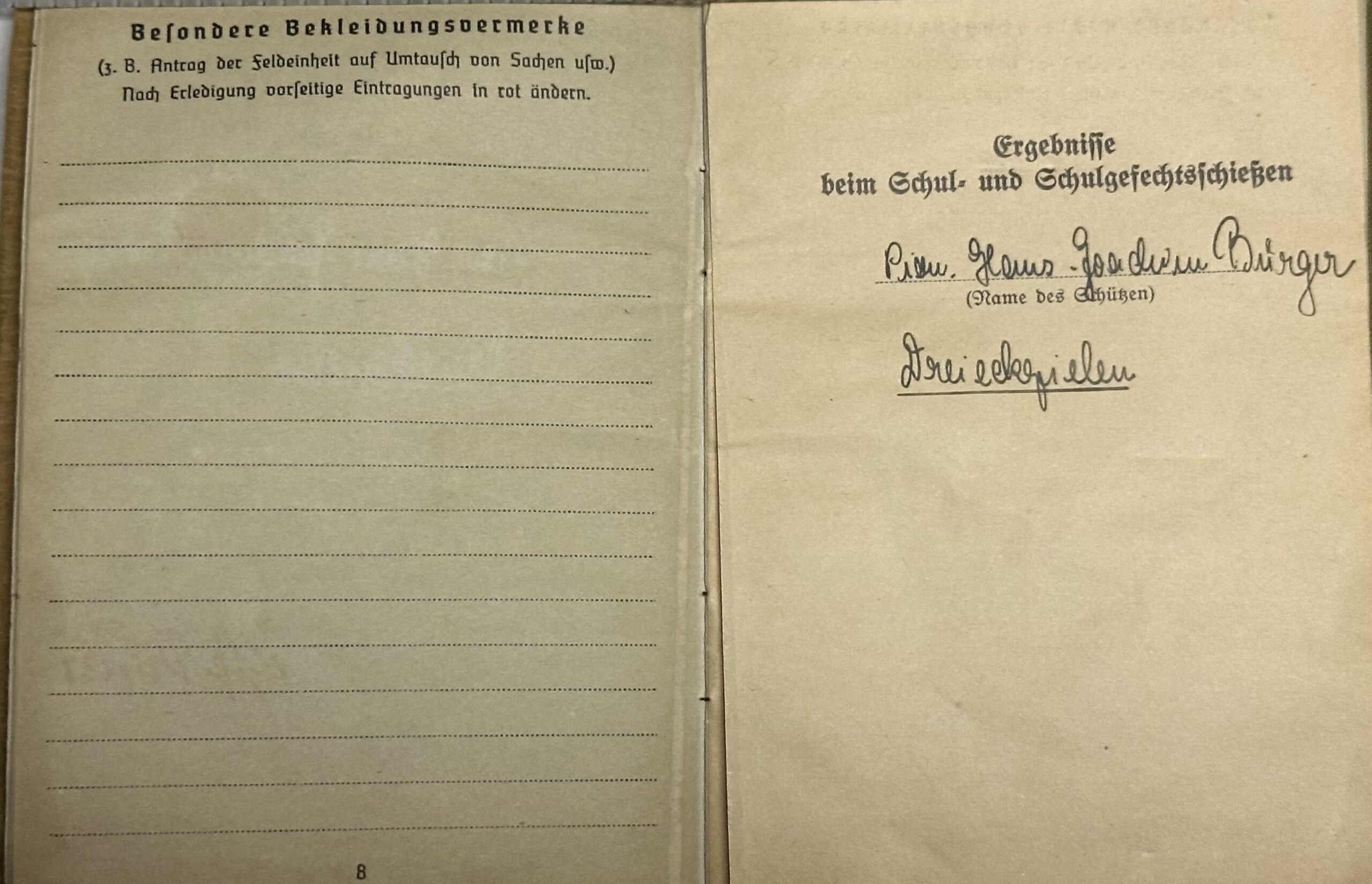 WW2 German Pioneer Soldbuch April 1944 to 18 Year Old - Enemy Militaria