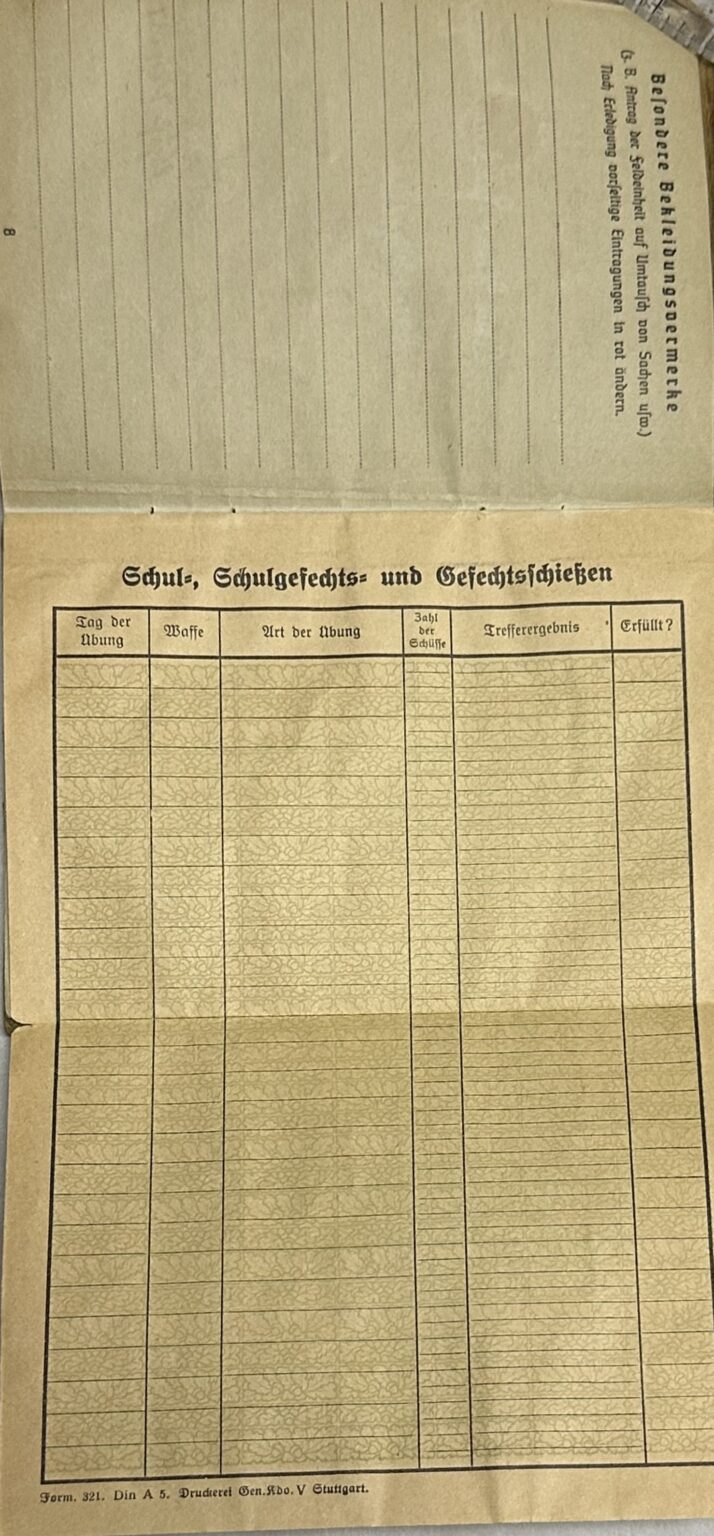 WW2 German Pioneer Soldbuch April 1944 to 18 Year Old - Enemy Militaria