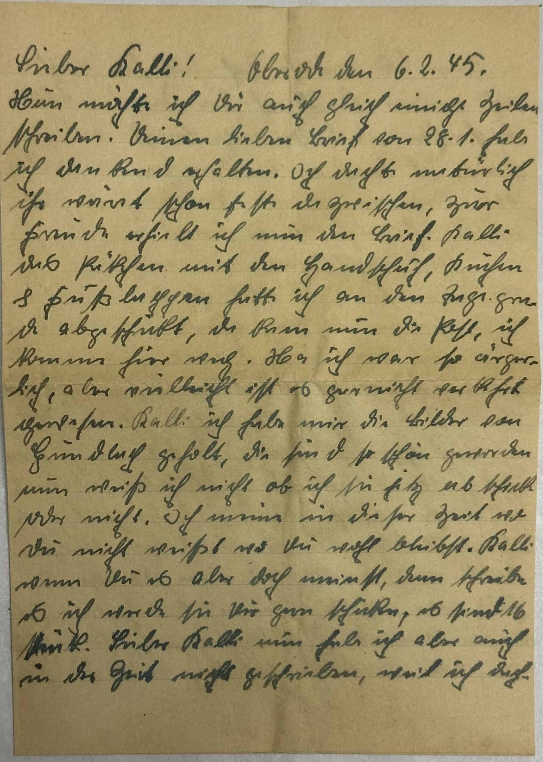 WW2 German 10th SS Panzer Grenidier February 1945 Letter - Enemy Militaria