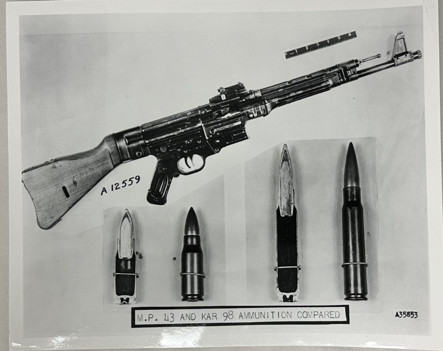 US Vietnam War 1968 Navy Photo Captured MP44 - Enemy Militaria