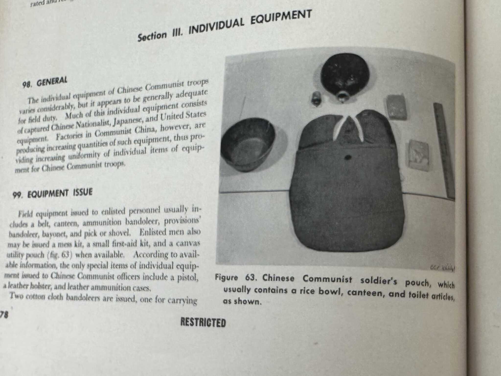 US Korean War Intelligence Manual 30-51 on Chinese Army 1952 - Enemy ...