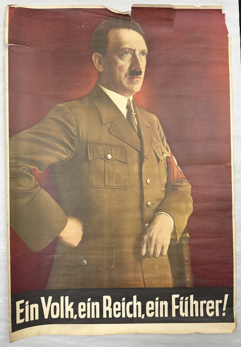 WW2 German Hitler Poster Ein Volk Ein Reich Ein Führer - Enemy Militaria
